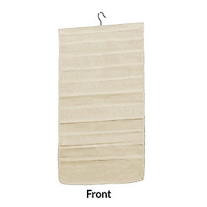 Qrandy 80 Pockets Hanging Closet Jewelry Dual-sided Organizer