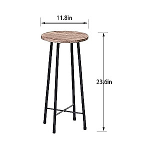 VECELO 24" Round BarStools, Modern Bar Stools Counter Height, Bistro Seats with Wood Surface, Simple Chairs for Living Room Dining Room, Breakfast Dinner Nap Conference, Maple