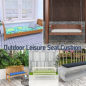 ROFIELTY Bench Cushion 45 inch, Bench Cushion for Indoor/Outdoor use Outdoor Swing Cushions, Waterproof and Durable Resistant Furniture Patio Cushion. (Black, 45×18×2.5)