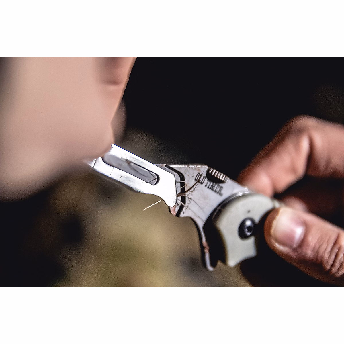 Old Timer Replaceable Blade Knife Kit with Interchangeable Scalpel Blades, Saw Blades, and Gut Hooks, Rubber Overmold Grip, and Liner Lock for Hunting, Skinning, and Outdoors