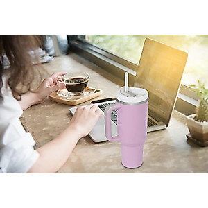 YOUEXPERT 30 oz Tumbler with Handle and Straw, Insulated Tumblers with Lid and Straw, 30oz Stainless Steel Cup Water Bottle Sports Travel Tumblers - Blue