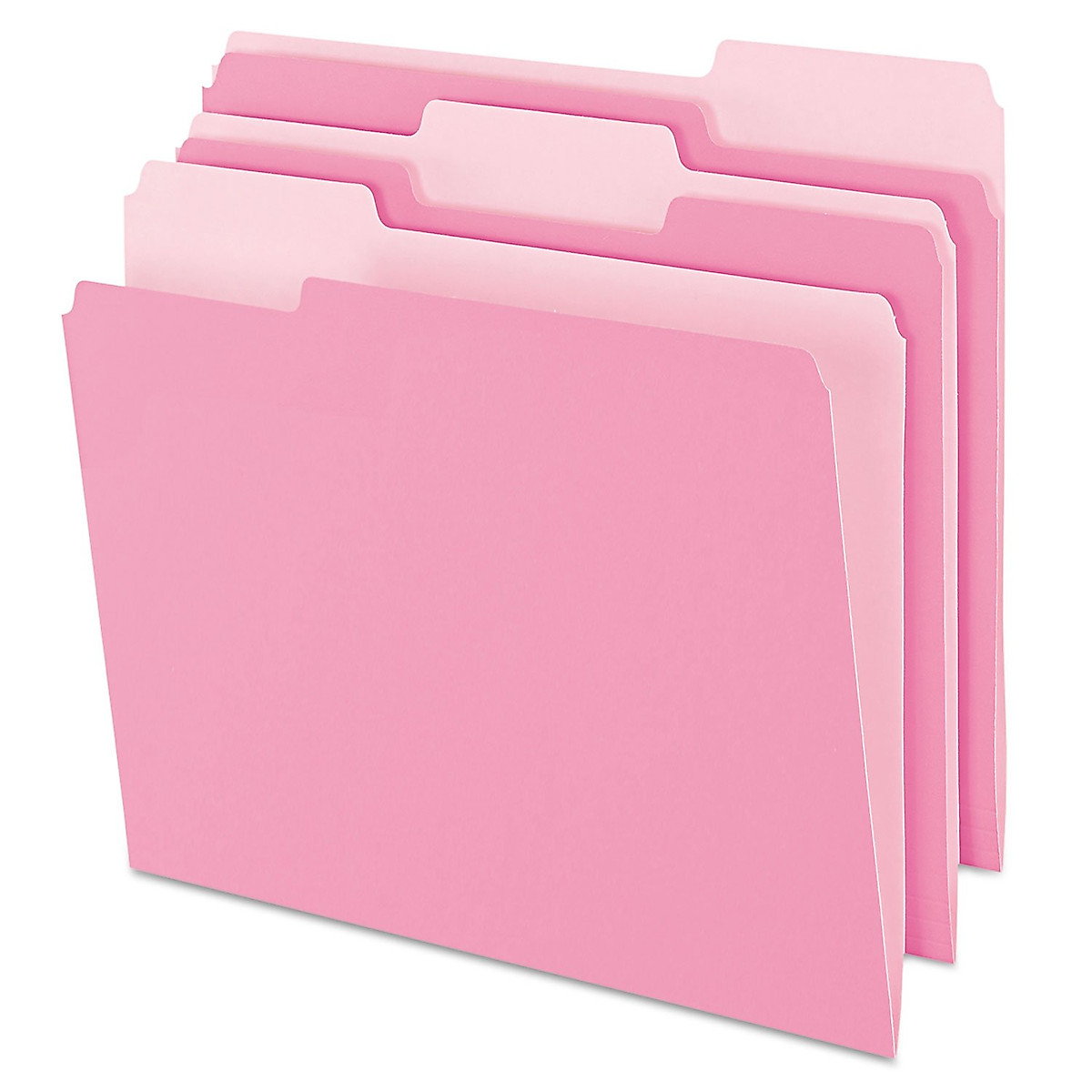 Pendaflex Two-Tone Color File Folders, Letter Size, 1/3 Cut, Pink, 100 Per box (152 1/3 PIN), 12 x 9.88 x 2.38 inches