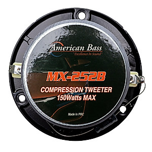American Bass MX252T- 1 Inch Compression Tweeters 4Ohm 150W Max Sold in Pairs