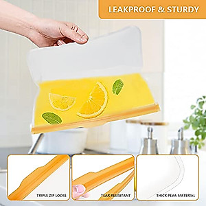 Dishwasher Safe Reusable Food Storage Silicone BPA-Free, 2 Reusable Gallon Freezer Bags, 2 Reusable Sandwich Bags, 4 Reusable Food Storage Bags, 4 Reusable Snack BagsTriple Zip Closures 100% Leakproof (12PCS)