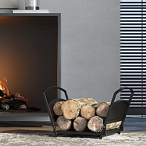 Fireplace Log Holder Folding Firewood Rack,Stacking Rack,Storage Rack for Firewood, Indoor, Outdoor,Heavy Duty Steel