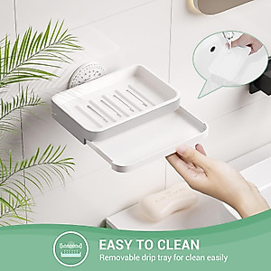 LUXEAR Shower Caddy 5 Pack Suction Cup Shower Organizer for Bathroom Storage Home &Kitchen,No Drilling Removable Plastic Shower Shelf Organizer with Soap Dish&Toothbrush Holder Easy Install