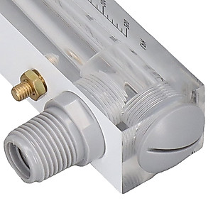Water Meter Panel Mount Type Flowmeter,Premium Transparent Acrylic Panel Current Meter - Large Range Liquid Current Measurement and Control for Accurate Applications
