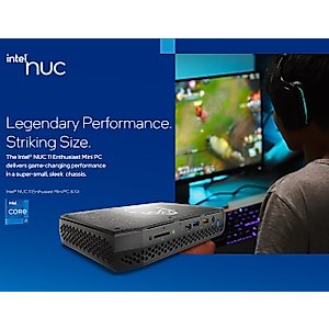Intel NUC 11 Enthusiast NUC11PHKI7CAA0 GeForce RTX 2060 6GB Windows 10 Pro Business Mini PC Kit Desktop Computer, Quad-Core i7-1165G7, 16GB DDR4 RAM, 1TB PCIe SSD, WiFi 6, 64GB Flash Drive