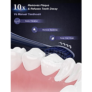 Water Flosser and Electric Toothbrush Combo, [2 in 1] Cordless Water Dental Pick Toothbrush with 4 Modes, 2 Brush Heads and 2 Water Jet Tips Water Dental Flosser Toothbrush Combo for Home Travel