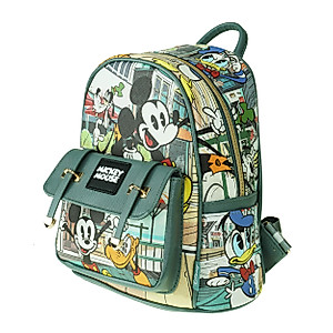 Mickey Mouse and Friends 11" Faux Leather Mini Backpack - A20520