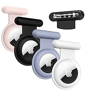 Apple Airtag Holder for Kids Hidden-4 Pack GPS Tracker Case,The Hidden Air Tags with pin is,sutable for Children, Elderly, Backpack,Luggage.
