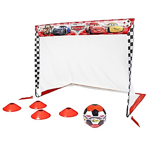 GoSports Disney Soccer Goal Set for Kids - Includes Single 4’ x 3’ Backyard Soccer Goal, Soccer Ball and Sport Cones - Encourage Early Interest in Soccer
