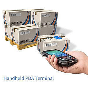 BISOFICE Handheld POS Android 10.0 PDA Terminal 1D/2D/QR Barcode Scanner Support 2/3/4G WiFi BT Communication with 4.0 Inch Touchscreen for Supermarket Restaurant Warehouse Retail Inventory Logistics