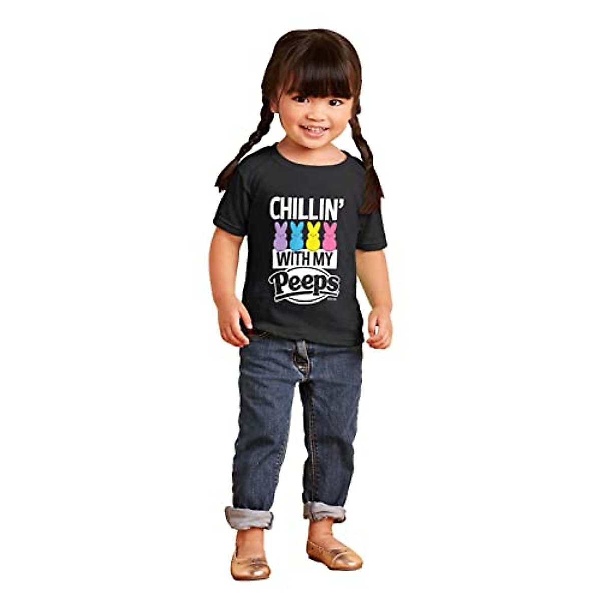 Retro Chillin with My Peeps Candy Toddler Boy Girl T Shirt Black