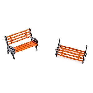 MARRTEUM Park Street Bench Chair Model Scenery Decoration 1:50 Settee 2.8 CM/ 1.1 INCH Scene Accessory for Train Platform, Architecture Models, 8 PCS