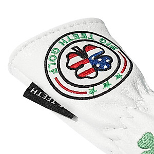 Big Teeth Golf Iron Covers Iron Head Covers, Lucky Clover Iron Covers Long Neck Golf Iron Head Covers, 11Pcs Golf Iron Covers Set Golf Club Covers for Irons Fit Taylormade SIM Cleveland Callaway Etc