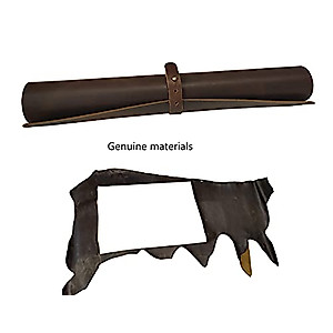 Niaiu Full Grain Leather Desk Pad Protector, 36'' x 17'' Large Genuine Leather Desktop Blotter Mats for Keyboard and Mouse, Big Desk Writing Pad for Office/Home/Work/Game -Dark/Brown