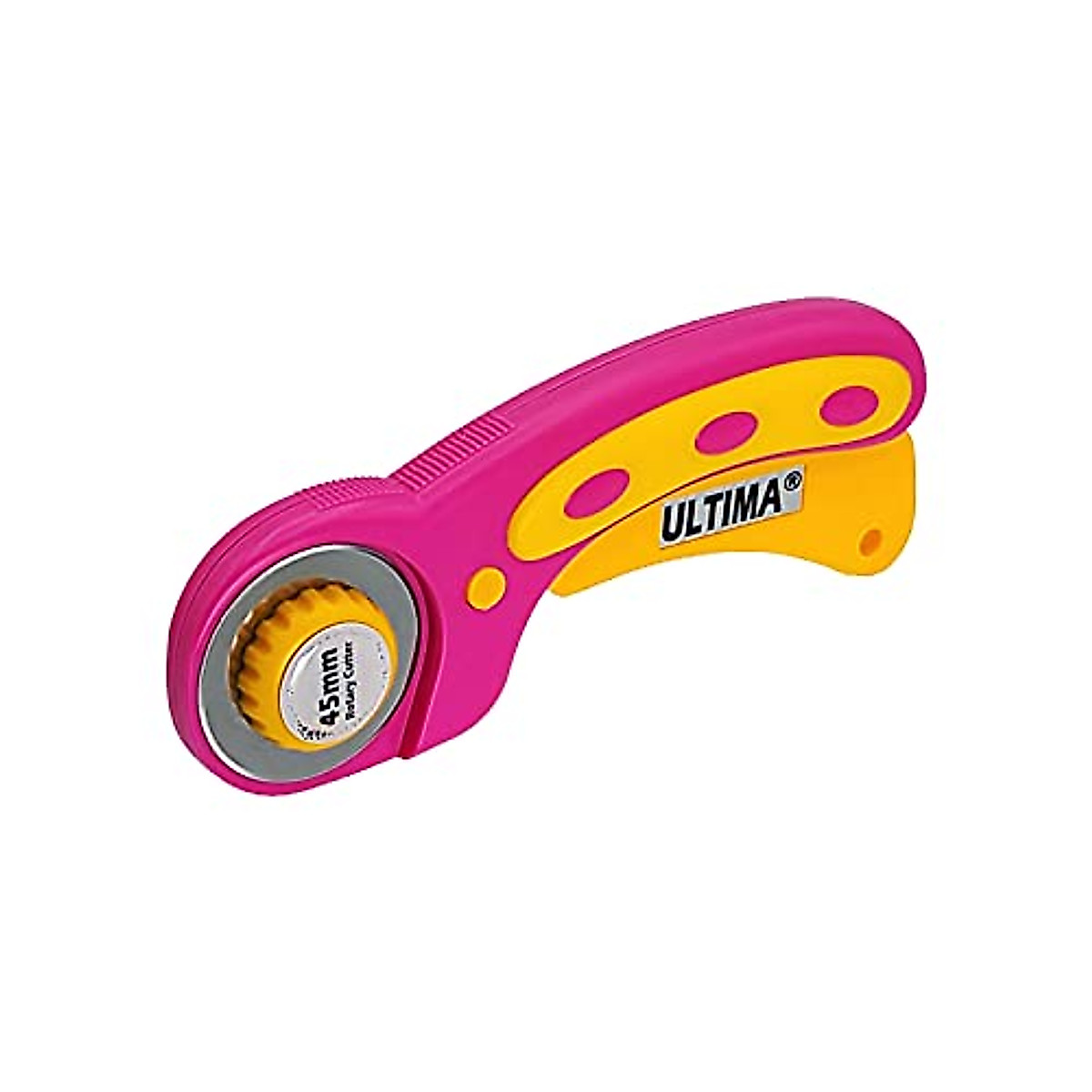 Ultima 45mm Rotary Cutter Kit – Ergonomic Rotary Cutter with 8 SKS-7 Steel Blades, Straight & Pattern-Cut