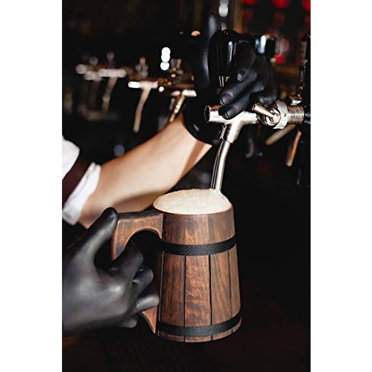 Etno Motif Handmade Beer Mug Wooden Tankard Beer Stein Alder Wood Beer Mug - Great Gift Idea