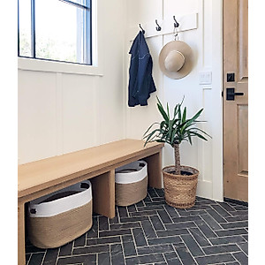 Chloe and Cotton Storage Cubes, Bins, Basket Organizer | Fits 13" x 13" Storage Shelves | Stylish Woven Rope Shelf Basket | Laundry Room Storage