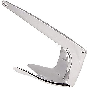 ISURE MARINE 4.4lb(2kg) Stainless Steel Bruce Style Claw Force Boat Anchor Heavy Duty Marine Grade Polished