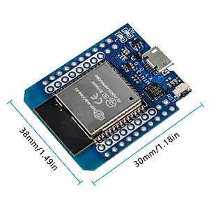AEDIKO 4pcs ESP32 D1 Mini ESP-32 Micro USB Board WiFi+Bluetooth Development Module Board Base on ESP8266