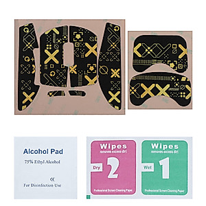 JHK Mouse Grip Tape Mouse Grip for L ogitech GPro Wireless GPW 2.0 Gaming Mouse Skins, Sweat Absorption, Non-Slip, Easy to Tear Without Leaving Adhesive (All, Black/Yellow)