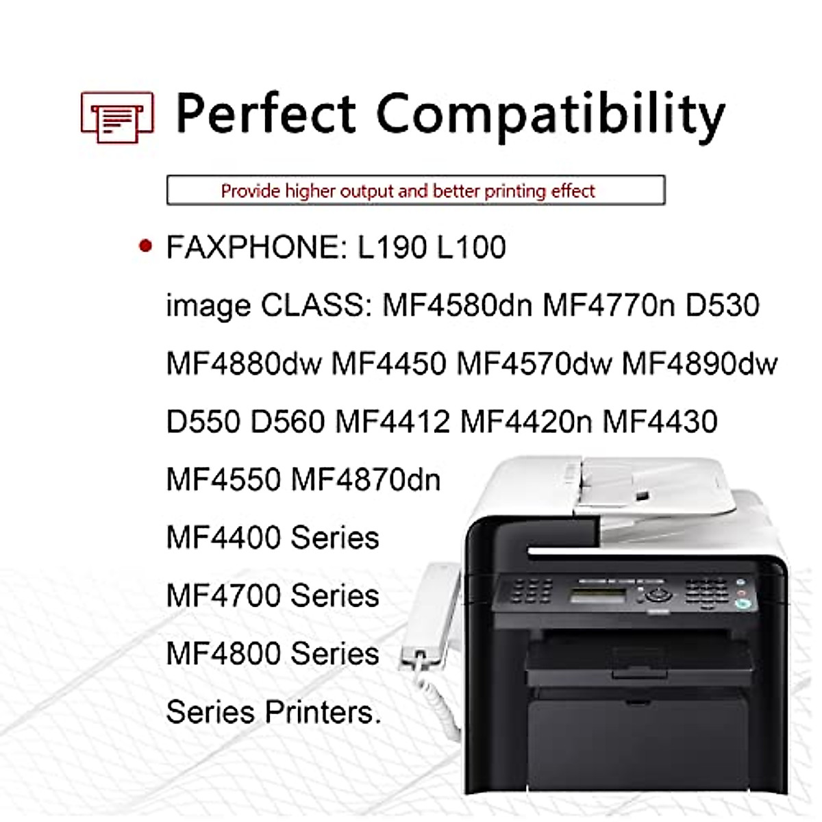 High Yield Cartridge 128 3500B001AA CRG128 Toner Cartridge Replacement for Canon 128 ImageCLASS MF4580dn Printer Ink, 2 Pack Up to 4,600 Pages