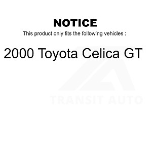Transit Auto - Front Disc Brake Rotors And Ceramic Pads Kit For 2000 Toyota Celica GT K8C-100033