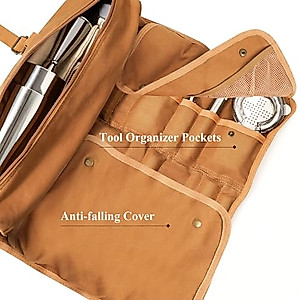 Verkinly 21-piece Professional Travel Bartender Kit, Bar Set with Portable Bag, Travel Cocktail Set with Shoulder Strap for Easy Carry & Storage, Travel Bar Kit for Home Cocktail Making, Parties, Camp