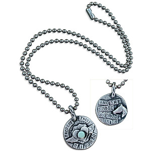 Equestrian Protect This Rider Pewter Horse Pendant Necklace On Ball Chain Made In The USA