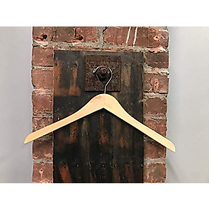 NAHANCO 8117CHNONOTCH20 17" Flat Wood Hanger, Chrome Hook, Natural (Pack of 20)