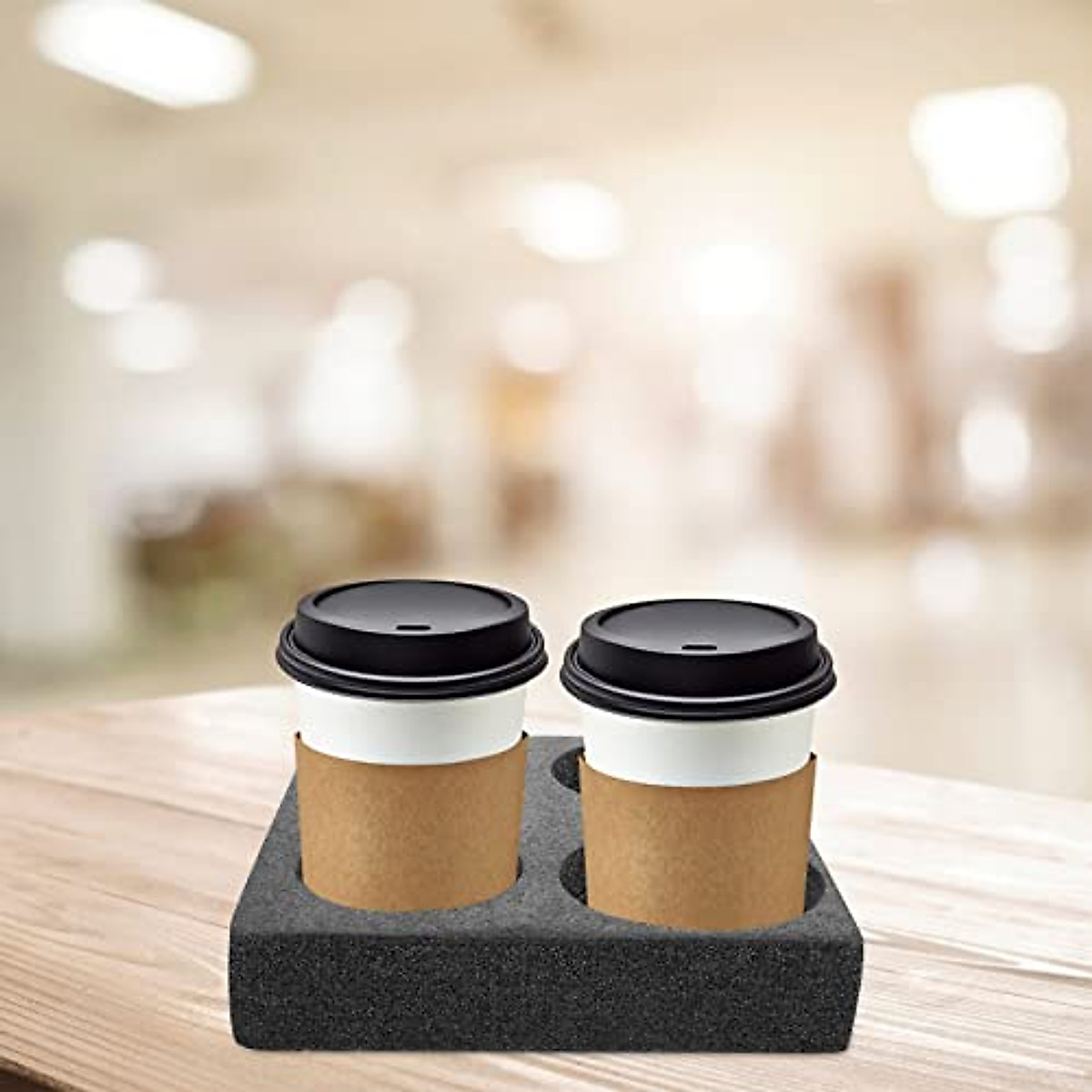 Happyyami Foam Drink Holder Takeout Packing Supply Disposable Coffee Tray Cup Takeout Carrier Takeout Holder Coffee Carrier Coffee Cup Holders Cold Drinks Holder Trays Outdoor Bottle Rack