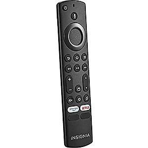 Insignia Remote (NS-RCFNA-21 Rev E) with Microphone for Fire TV - Black (Renewed)