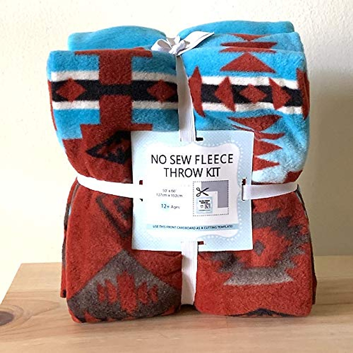 Southwest Canyons Copper Anti-Pill No-Sew Throw Fleece Fabric Kit (72x60)