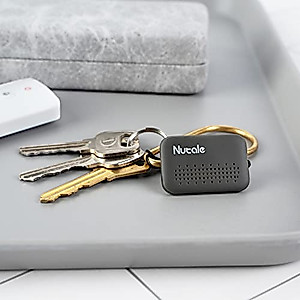 Nutale Key Finder Mini, Bluetooth Tracker Item Locator with Key Chain for Keys Pet Wallets or Backpacks and Tablets Batteries Include (Black, 6 Pack)
