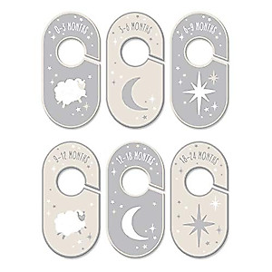 Punch Studio Lady Jayne Baby Nursery Decor Closet Dividers 0-24 Months (Twinkle Stars)