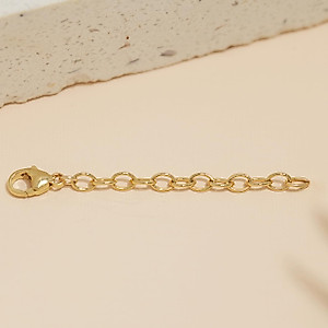 BENIQUE Necklace Bracelet Extender for Women Men - 14K Gold Filled or Solid 925 Sterling Silver Extension, Medium Size Jewelry Chain Durable Strong Removable 2" 4" or 6" Made in USA (Single Piece)(GF/L4)