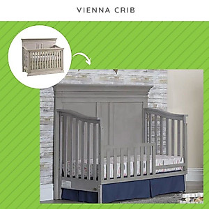 CC KITS Toddler Bed Safety Guard Rail for Baby Cache Cribs (Ash Grey)