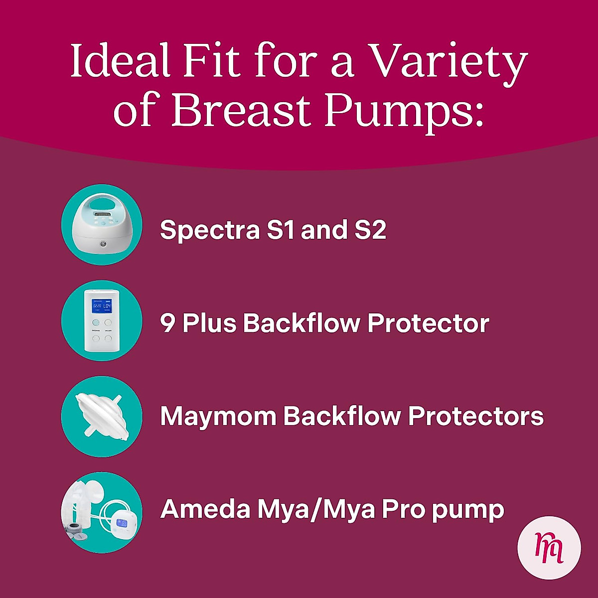 Nurse & Nourish [8 Pack] Membrane for Spectra Backflow Protector Replacement - Breast Pump Inserts for Spectra Replacement Pump Parts S1, S2, 9+ & for Maymom Converter & for Ameda MYA