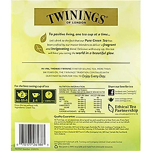 Twinings Tea – All Natural, Pure Green Tea Bags – 100 Count