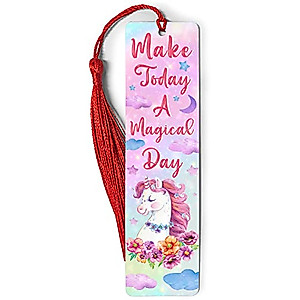 GOLEEX Unicorn Metal Bookmark with Ruler for Kids Women Girls Teens Friends Book Lovers Readers Colorful Rainbow Magnetic Bookmarks Birthday Gifts Holiday Party Animal Bookmarkers