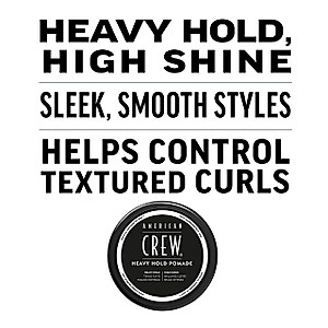 American Crew Men's Hair Pomade, Like Hair Gel with Heavy Hold & High Shine, 3 Oz (Pack of 1)