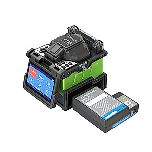 Komshine FX39 Automatic Intelligent Backbon Optical Fusion Splicer 6 Motors 4.3 inch LCD Screen Display Intelligent Optical Welding Machine 6S Splicing Machine 7800mAh Empalmador de fusión óptica