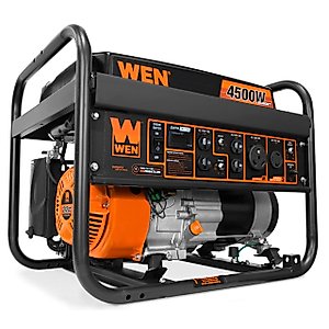 WEN GN4500 4500-Watt 212cc Transfer Switch and RV-Ready Portable Generator, CARB Compliant, Orange/Black