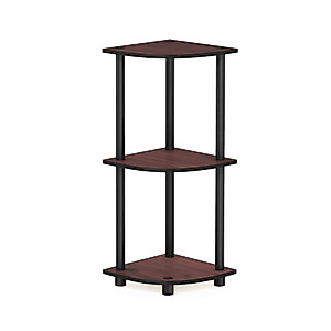 Furinno 3-Tier Storage Rack Bundle (Dark Cherry/Black)