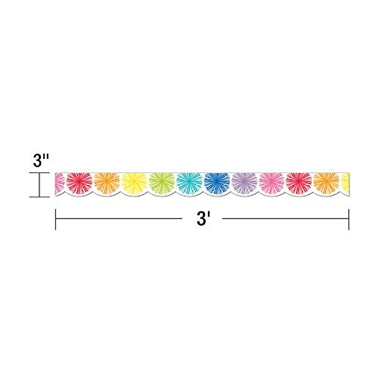 Schoolgirl Style Hello Sunshine Pom Rainbow Bulletin Board Borders, 39 ...