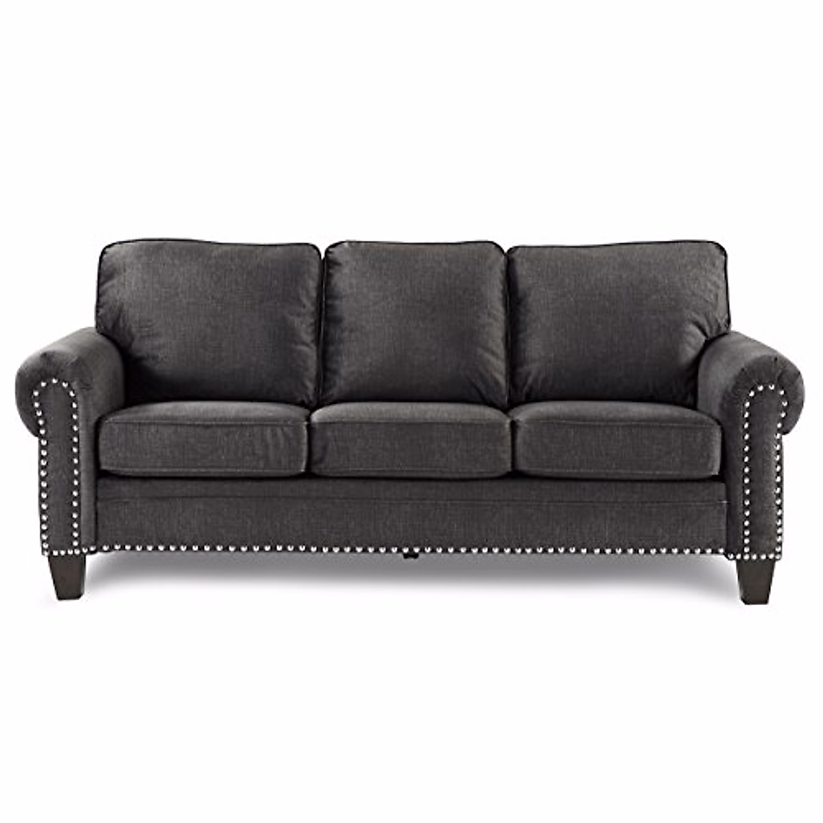 Homelegance Cornelia 86" Fabric Sofa, Dark Gray