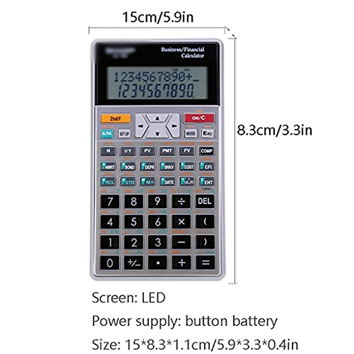Financial Calculator, Large-Screen Multi-Function Mini Portable Scientific Calculator, Suitable for Financial Accounting Calculators