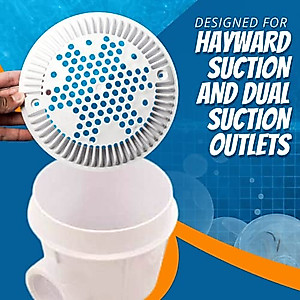 TonGass 8" Bottom Main Pool Drain Cover Replacement for Inground Pools Compatible with Hayward Suction and Dual Suction Outlet WGX1048E